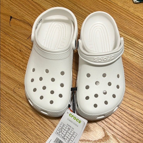 CROCS | Shoes | Crocs White Slippers With Perforated Design And ...